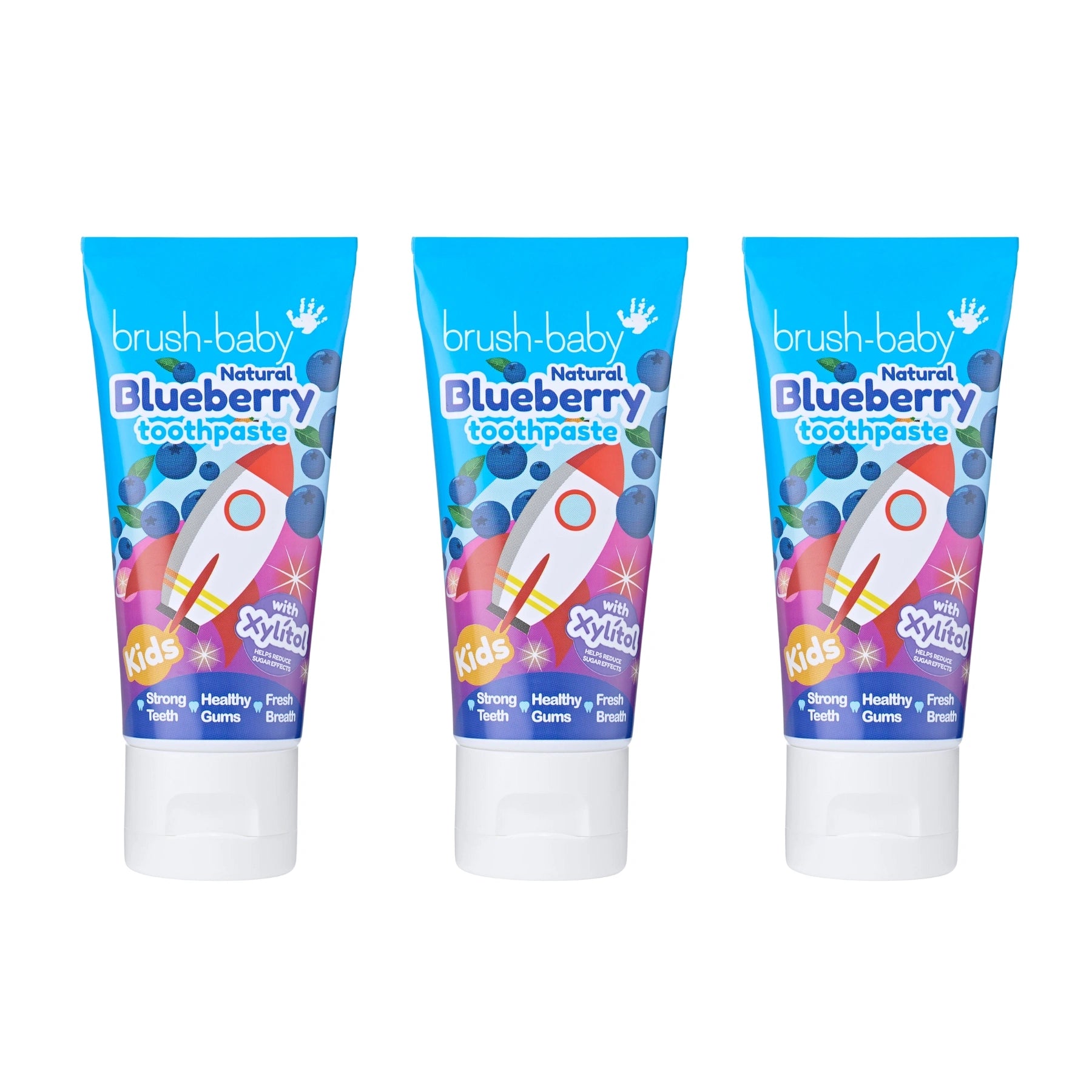 Natural Blueberry Toothpaste 3 Pack | Best Kids Toothpaste – BrushBaby