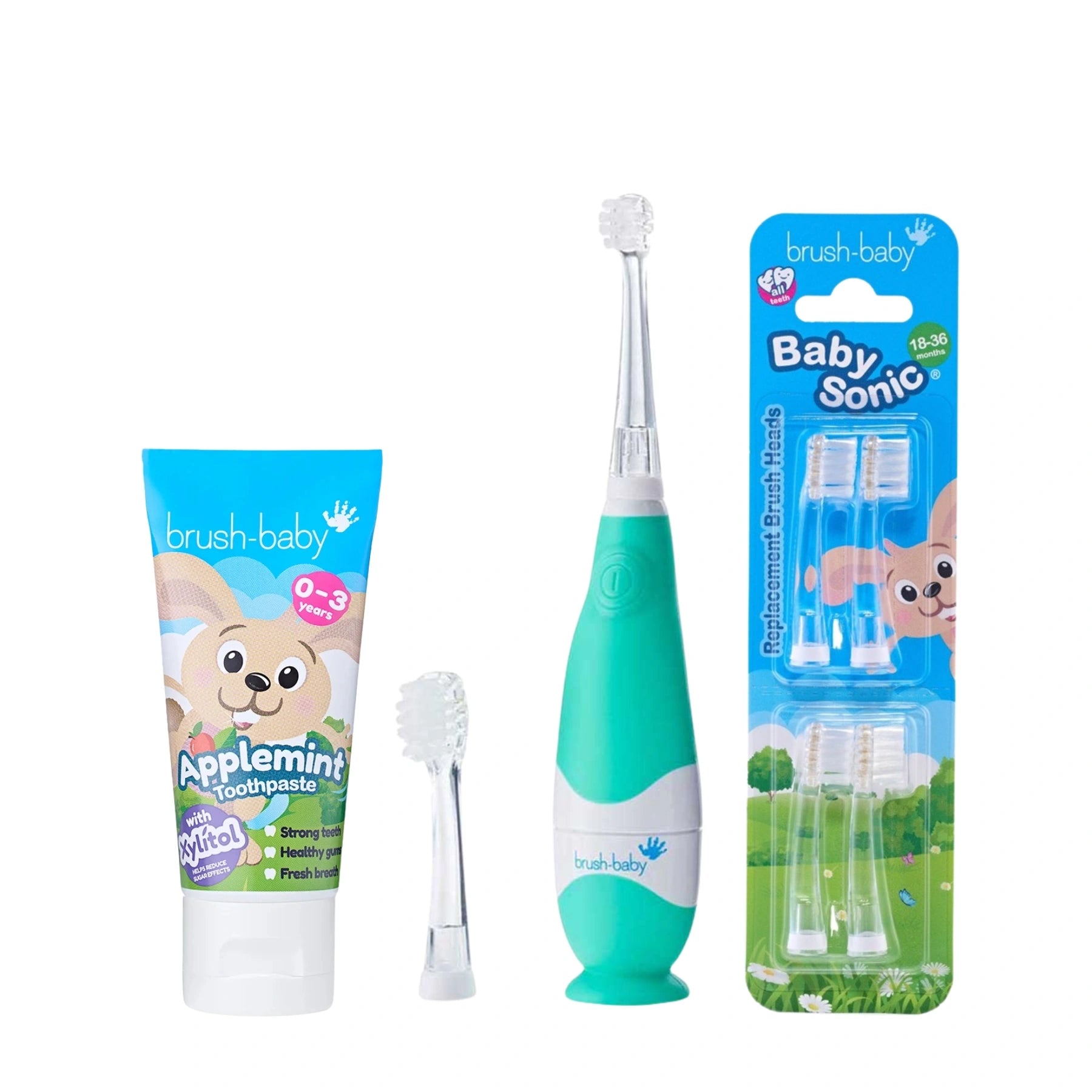 BabySonic Toddler First Electric Toothbrush Gift Set | BrushBaby