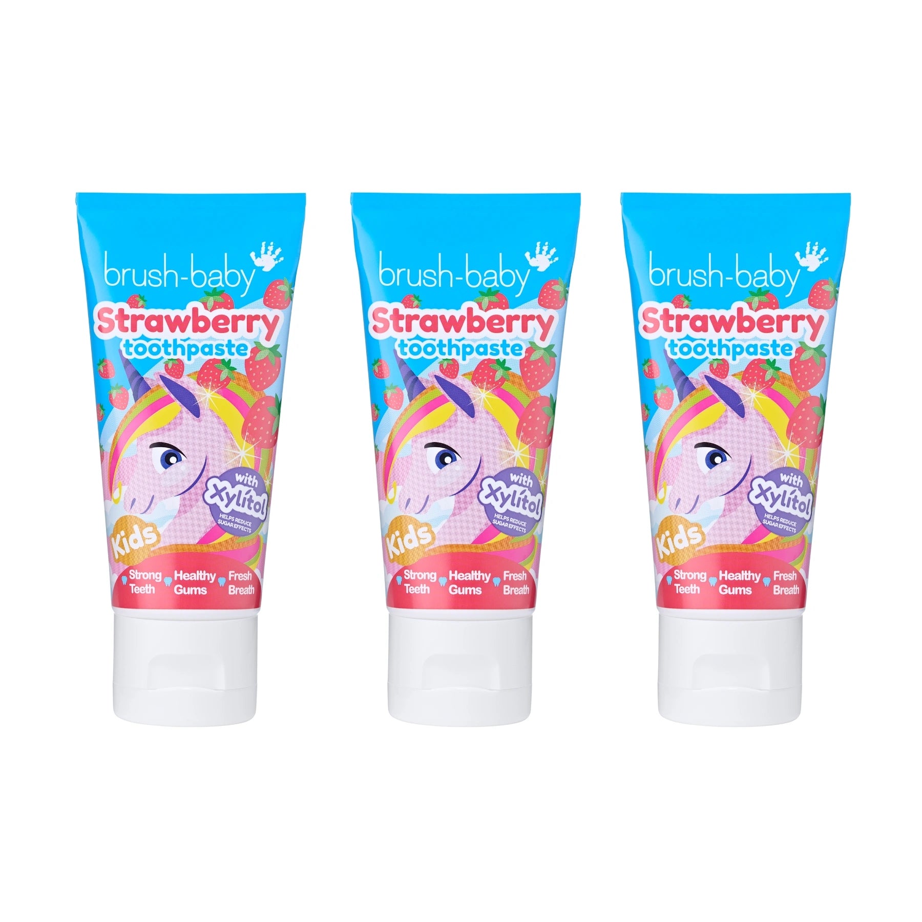Natural Strawberry Toothpaste 3 Pack | Best Kids Toothpaste – BrushBaby